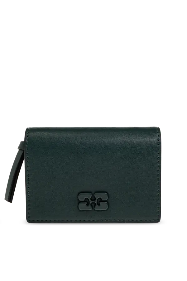 GANNI Wallet With Logo - Green
