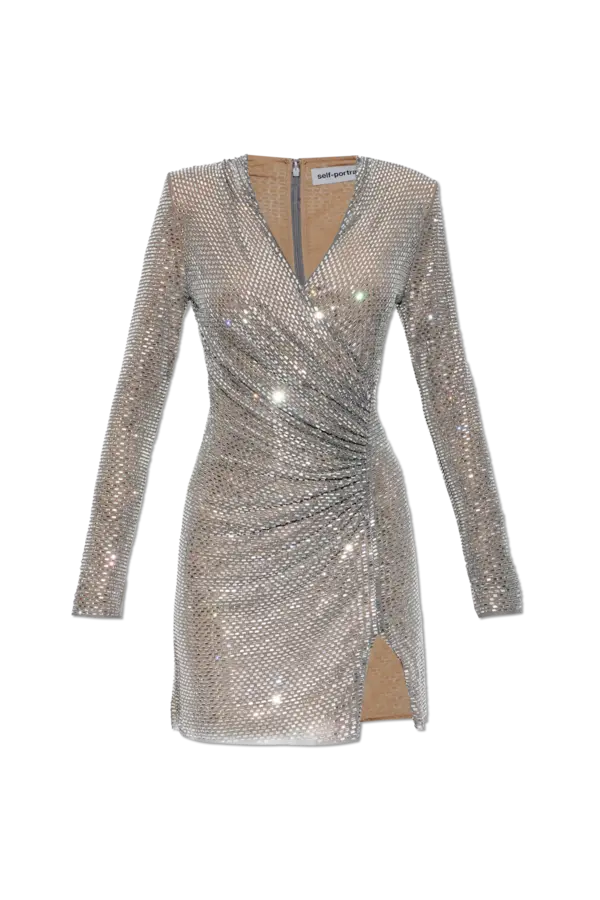 SELF-PORTRAIT Sequin Dress - Silver