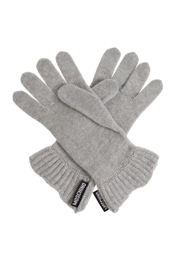 Moschino Gloves With Logo Patch