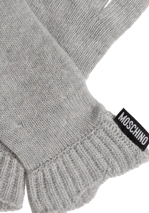 Moschino Gloves With Logo Patch