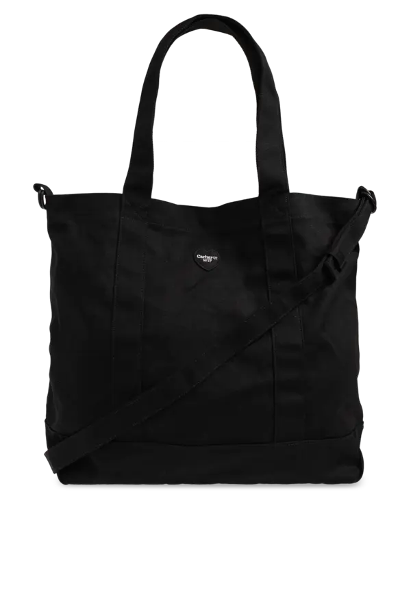 Carhartt Work In Progress Logo Canvas Shopper - Black
