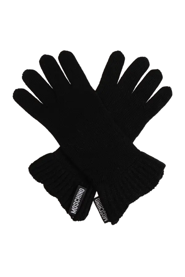 Moschino Gloves With Logo Patch