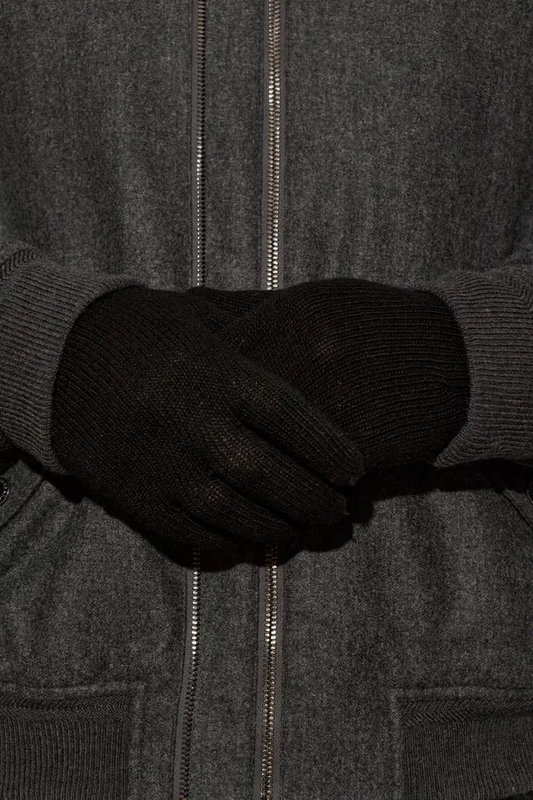 Moschino Gloves With Logo Patch