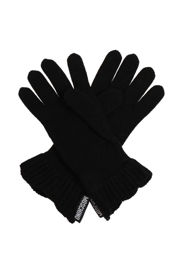 Moschino Gloves With Logo Patch