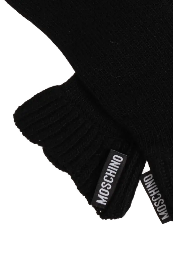 Moschino Gloves With Logo Patch