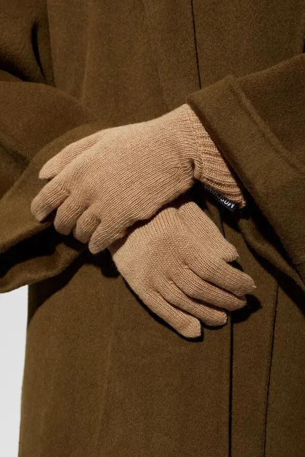 Moschino Gloves With Logo Patch