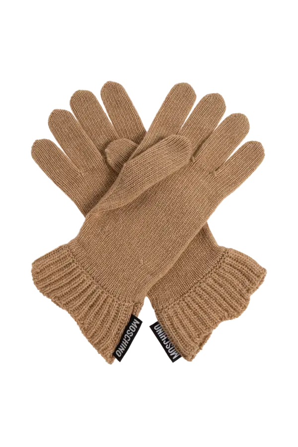 Moschino Gloves With Logo Patch