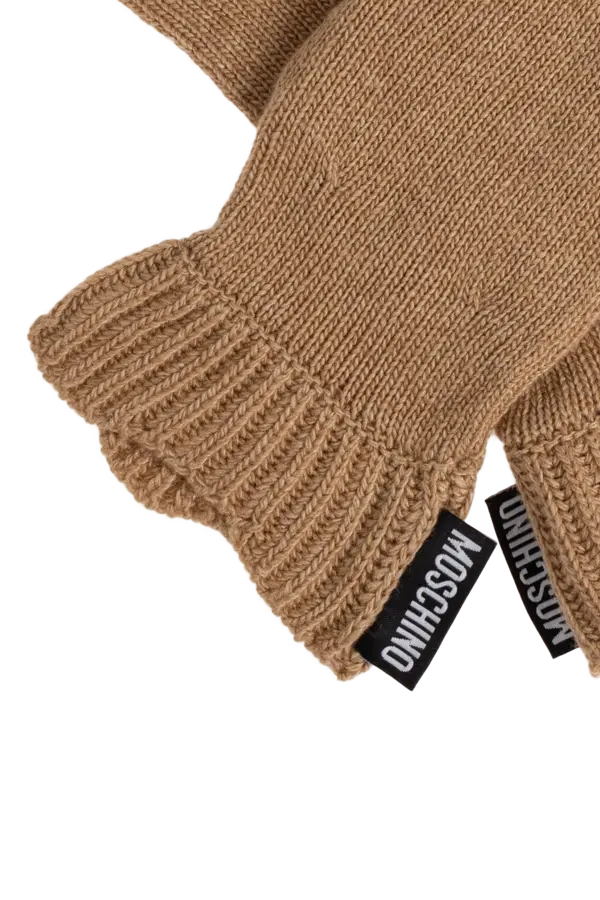 Moschino Gloves With Logo Patch