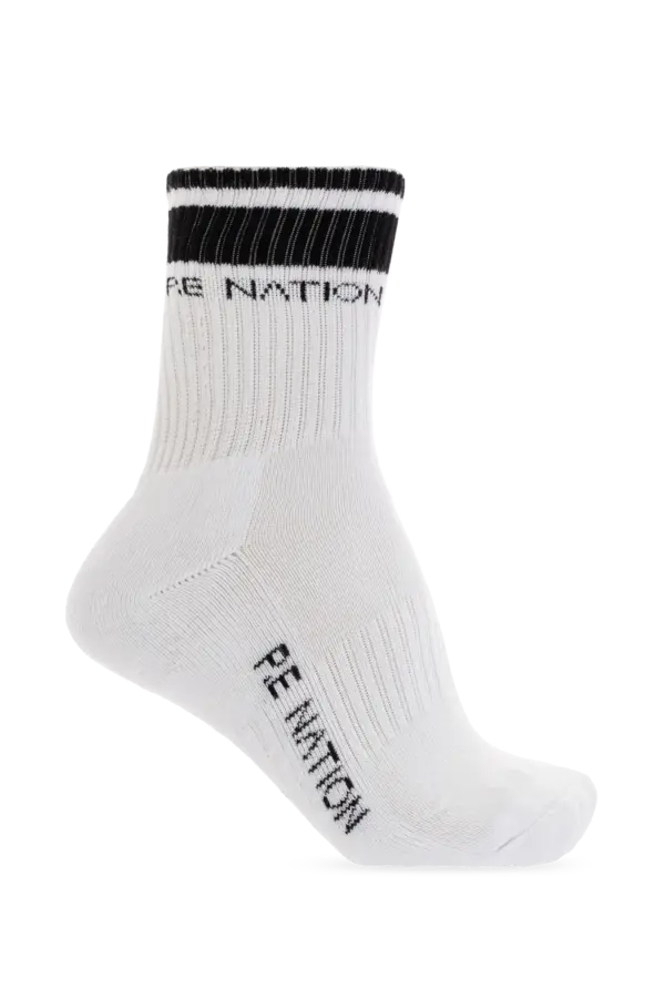 P.E Nation Signature" Socks - White