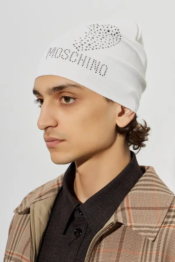 Moschino Wool Beanie With Shimmering Sequins