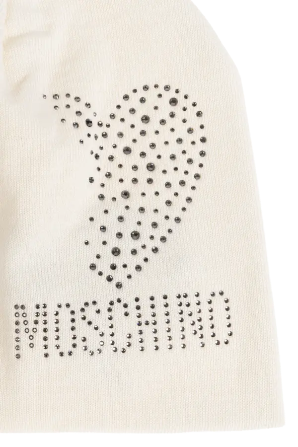 Moschino Wool Beanie With Shimmering Sequins