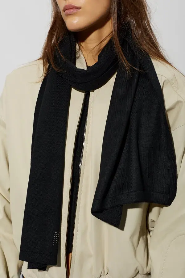 Moschino Wool Scarf With Sparkling Sequins