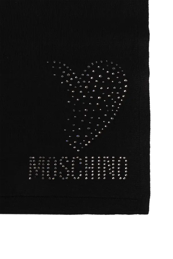Moschino Wool Scarf With Sparkling Sequins