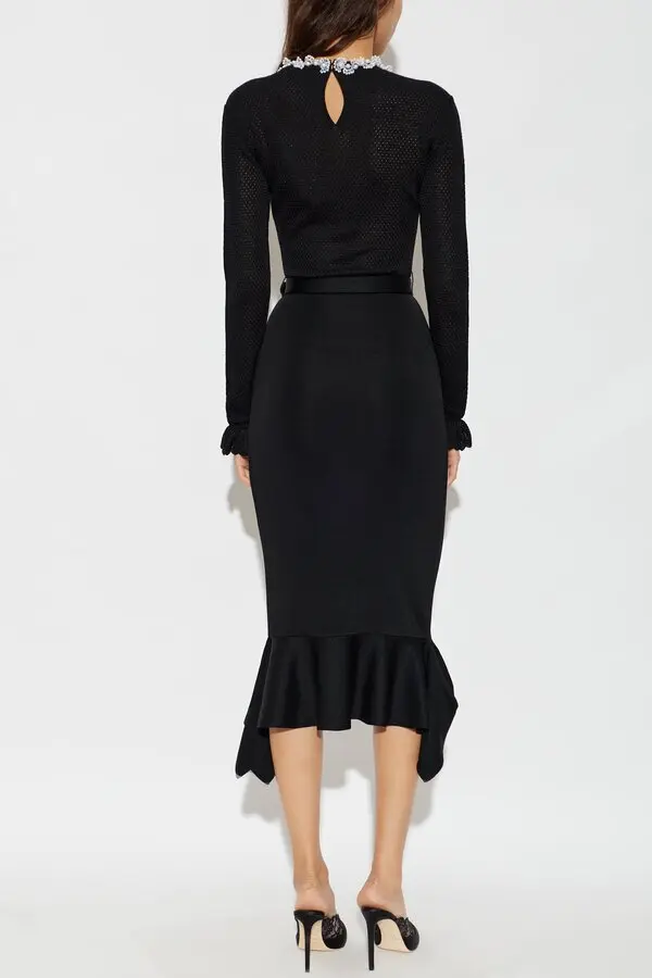 SELF-PORTRAIT Asymmetric Dress With Belt