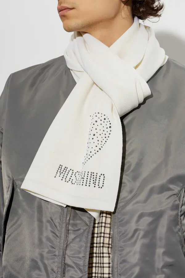 Moschino Wool Scarf With Shimmering Sequins