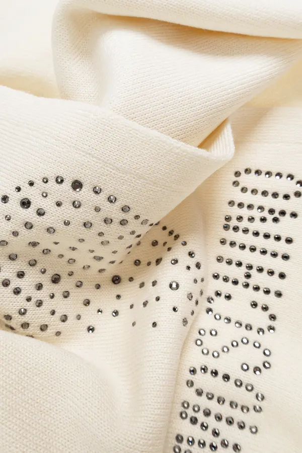 Moschino Wool Scarf With Shimmering Sequins
