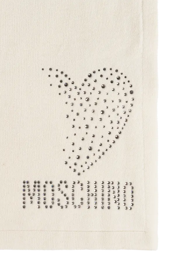 Moschino Wool Scarf With Shimmering Sequins