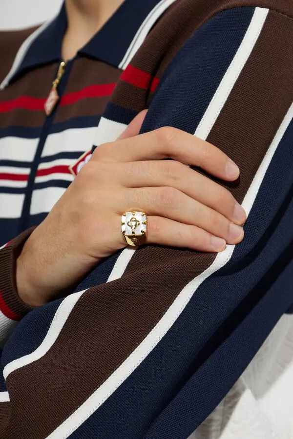 Casablanca Signet Ring With Logo