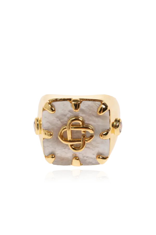 Casablanca Logo Signet Ring - Gold