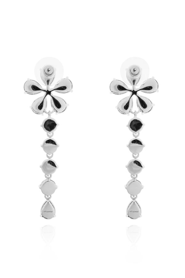 SELF-PORTRAIT Long Earrings With Shimmering Crystals
