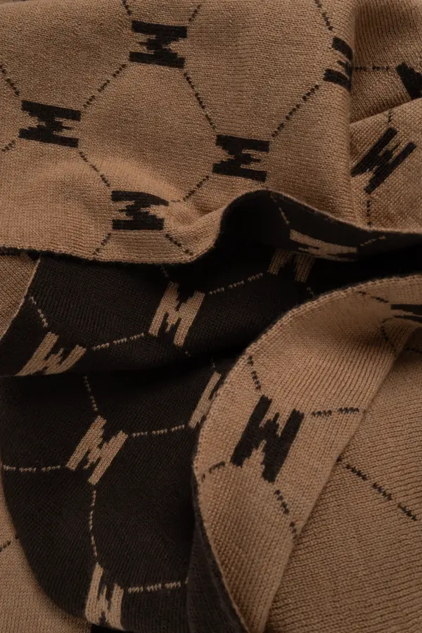 Moschino Wool Scarf With Monogram