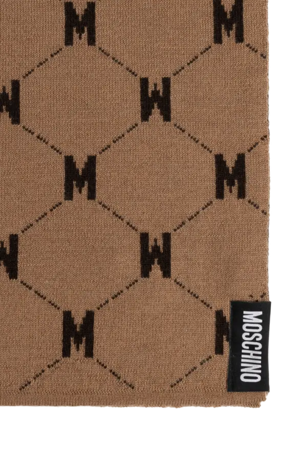 Moschino Wool Scarf With Monogram