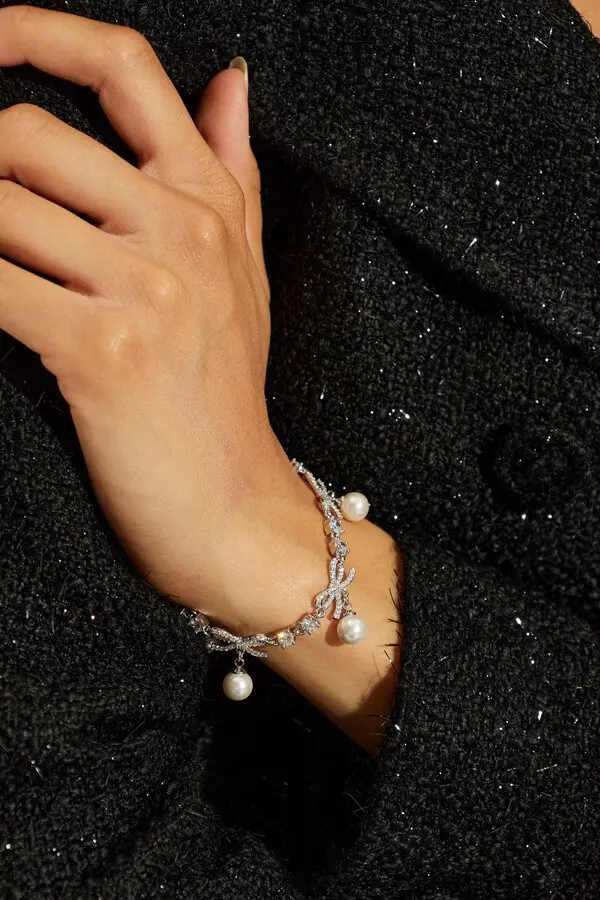 SELF-PORTRAIT Bracelet With Shimmering Crystals