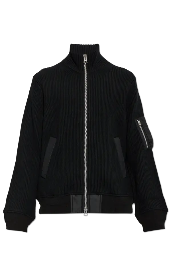 Sacai Wool Cardigan With Pockets