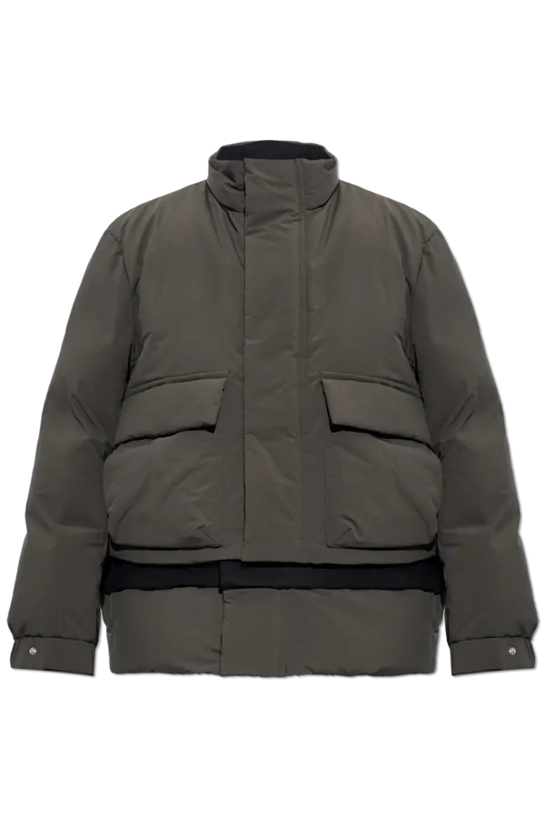 Sacai Insulated Jacket With Stand-up Collar - Grey