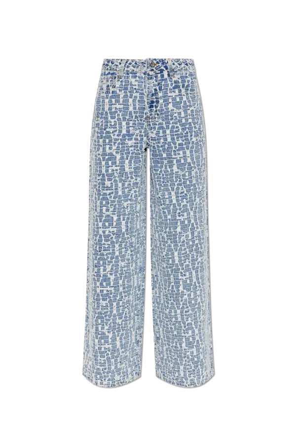 SELF-PORTRAIT Jeans With A Vintage Effect - Blue