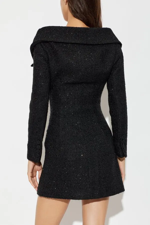 SELF-PORTRAIT Tweed Dress With Metallic Thread
