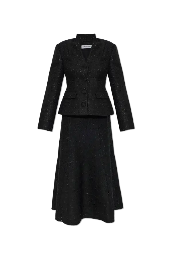 SELF-PORTRAIT Tweed Dress With Lurex Thread