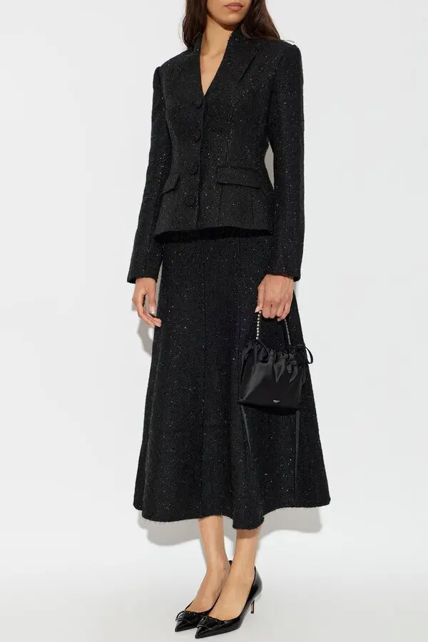 SELF-PORTRAIT Tweed Dress With Lurex Thread