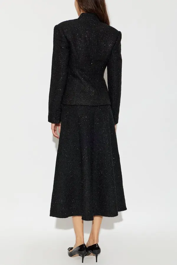 SELF-PORTRAIT Tweed Dress With Lurex Thread