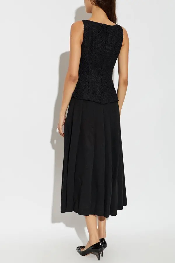 SELF-PORTRAIT Dress With Pleated Skirt