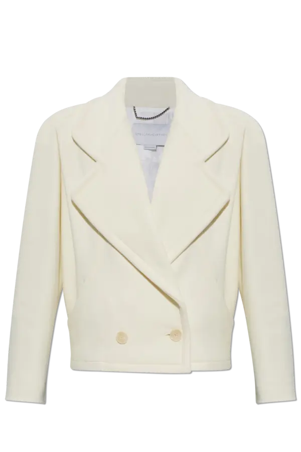 Stella McCartney Double-breasted Wool Coat - Cream