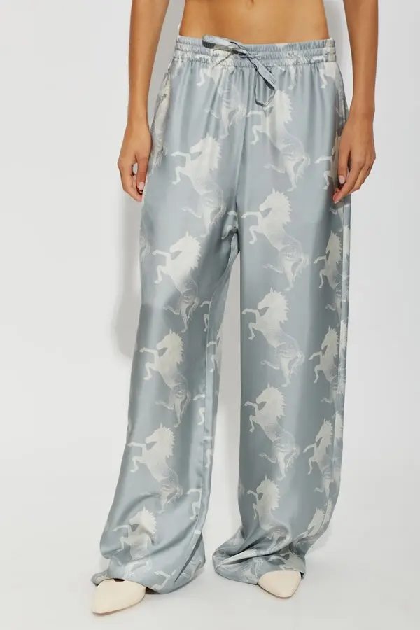 Stella McCartney Silk Wide-leg Trousers