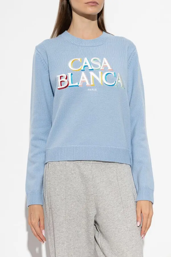 Casablanca Sweater With A Colorfully Embroidered Logo