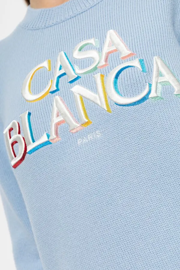 Casablanca Sweater With A Colorfully Embroidered Logo