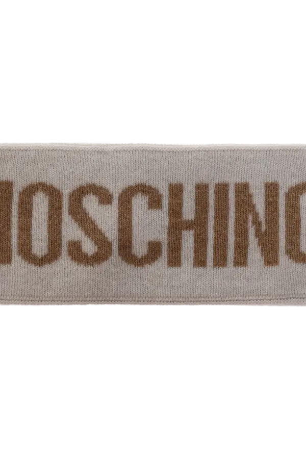 Moschino Headband With Logo - Cream