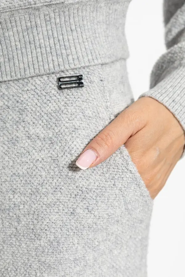 Victoria Beckham Wool Trousers With Cuffs At The Legs