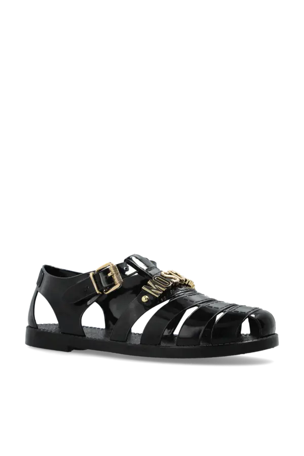 Moschino Rubber Sandals With Logo