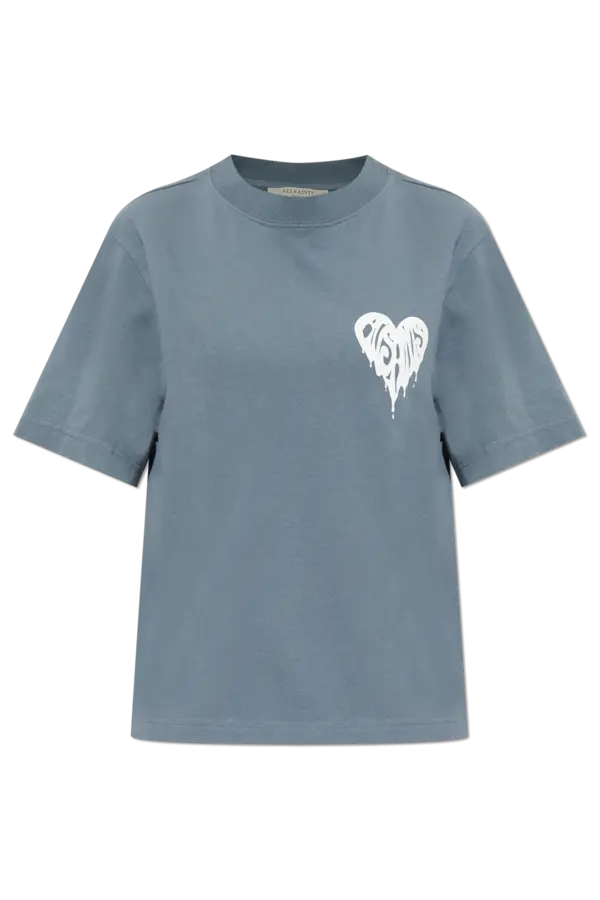 ALLSAINTS Trip" Heart Print Cotton T-shirt - Blue