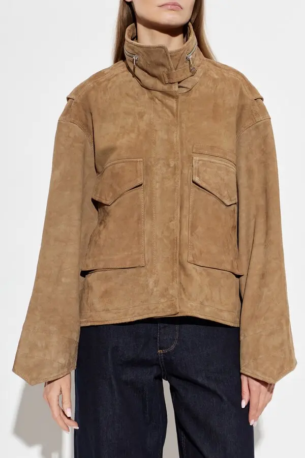 ALLSAINTS Clay Suede' Suede Jacket With Collar