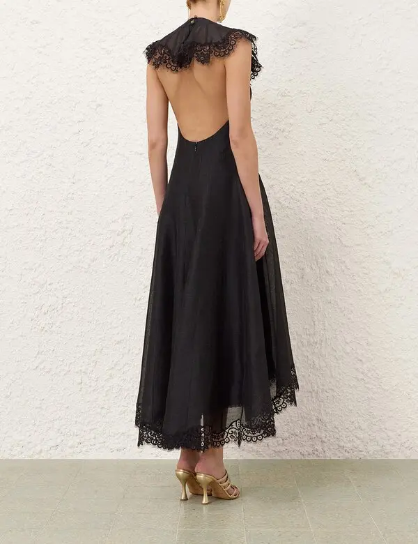 Zimmermann Ascent Flutter Gown - Black