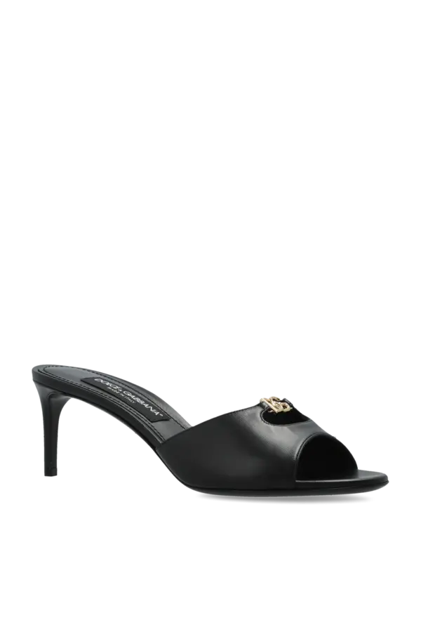 Dolce & Gabbana Leather Heeled Mules