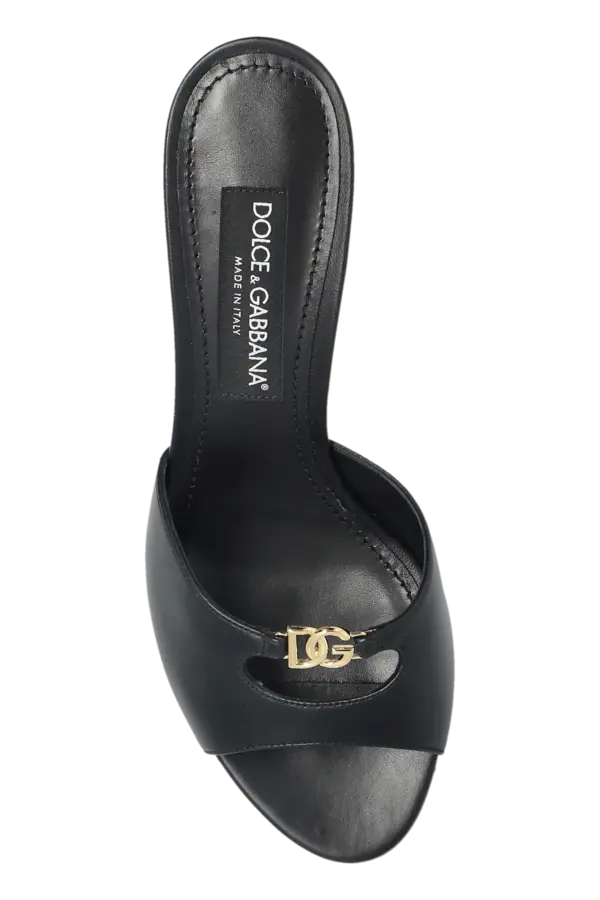Dolce & Gabbana Leather Heeled Mules