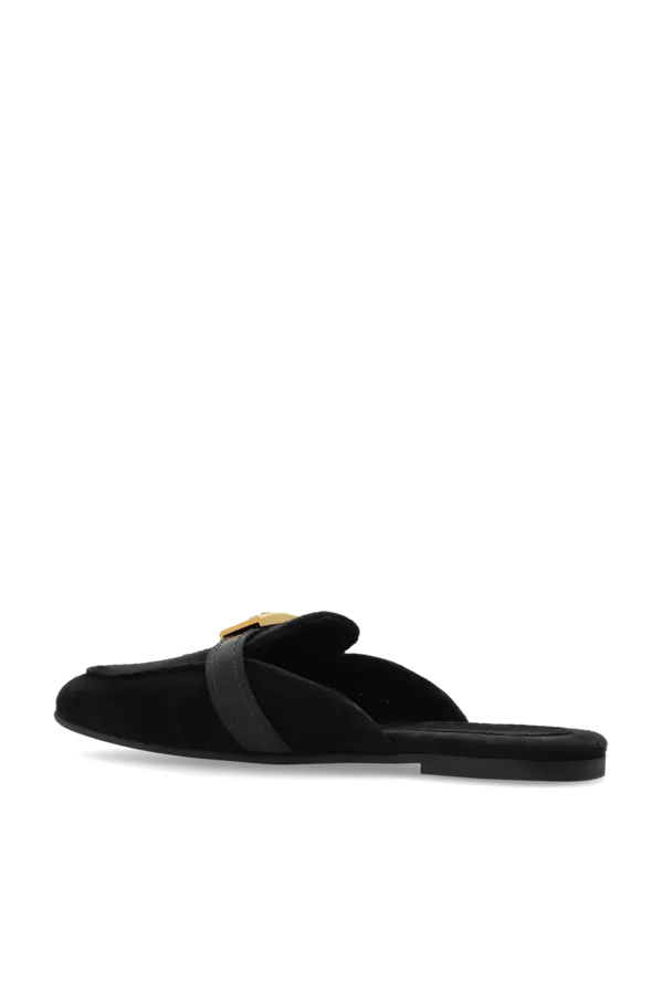 Dolce & Gabbana Suede Slides With Logo
