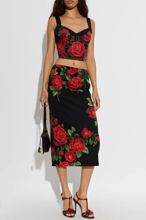 Dolce & Gabbana Heeled Sandals With A Floral Motif