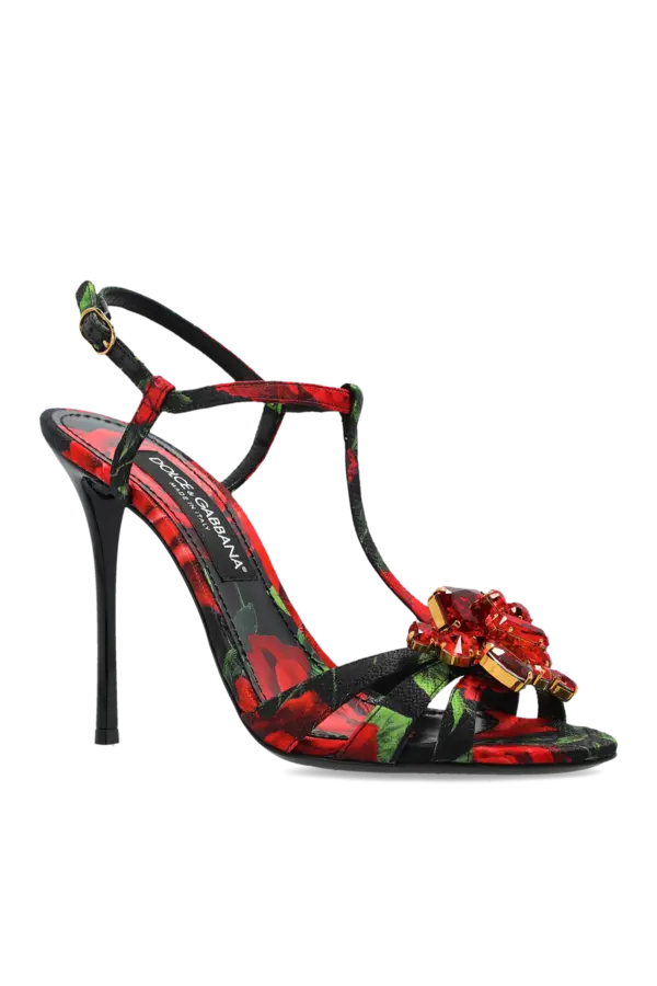 Dolce & Gabbana Heeled Sandals With A Floral Motif